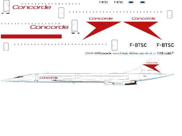 Decals By Aircraft - CONCORDE - JoyDecals.com