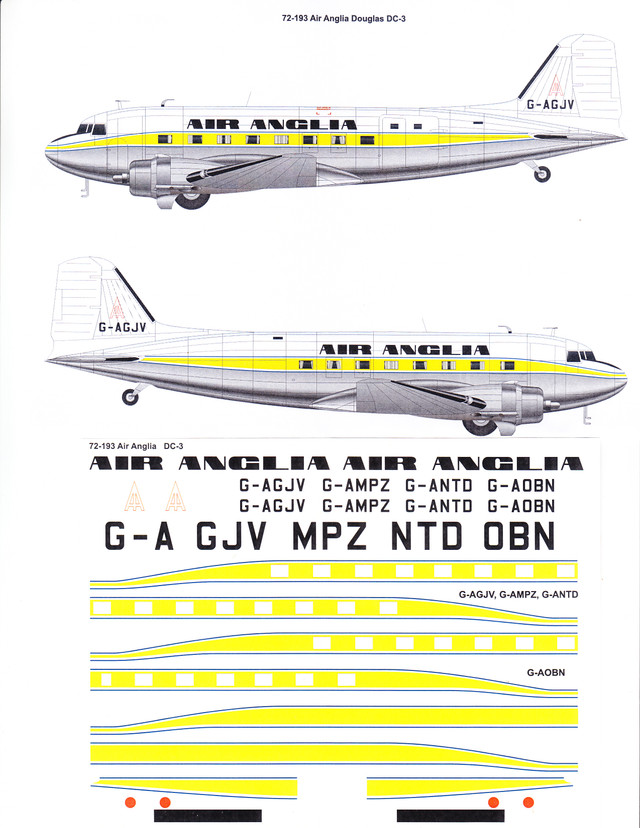 Decals By Aircraft - MCDONNELL-DOUGLAS - DC-3 - Page 1 - JoyDecals.com
