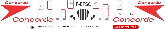 1/144 Scale Decal Concorde 1979 Movie