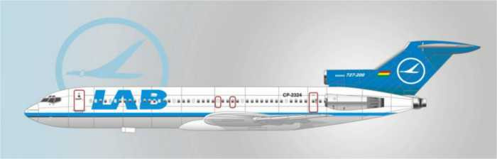 1/144 Scale Decal LAB 727-200 VASP Livery