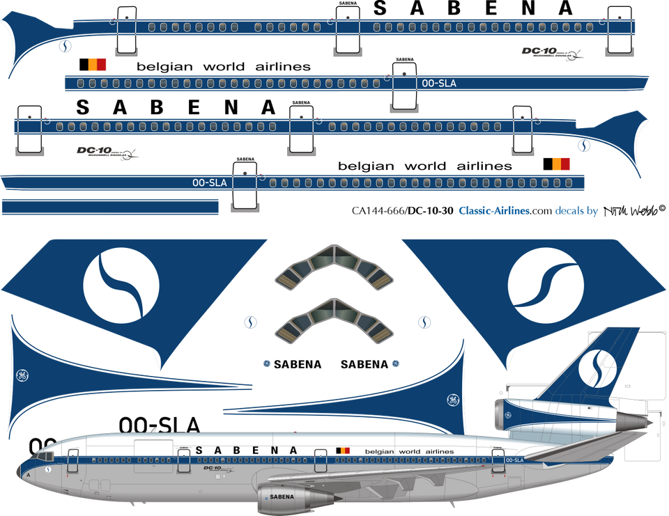 Decals By Aircraft - MCDONNELL-DOUGLAS - DC-10 - Page 1 - JoyDecals.com