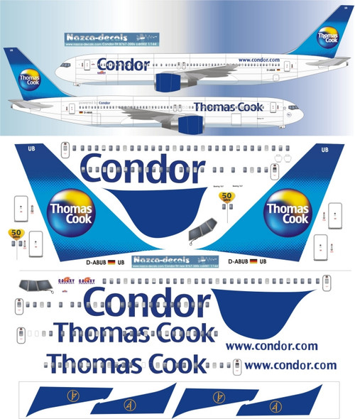 1/144 Scale Decal Condor / Thomas Cook B767-300