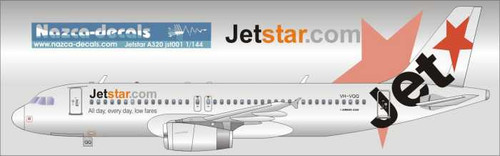 1/144 Scale Decal Jetstar / JetstarAsia A-320