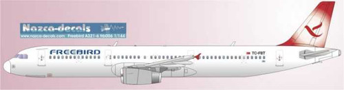 1/144 Scale Decal Freebird A-321 RED