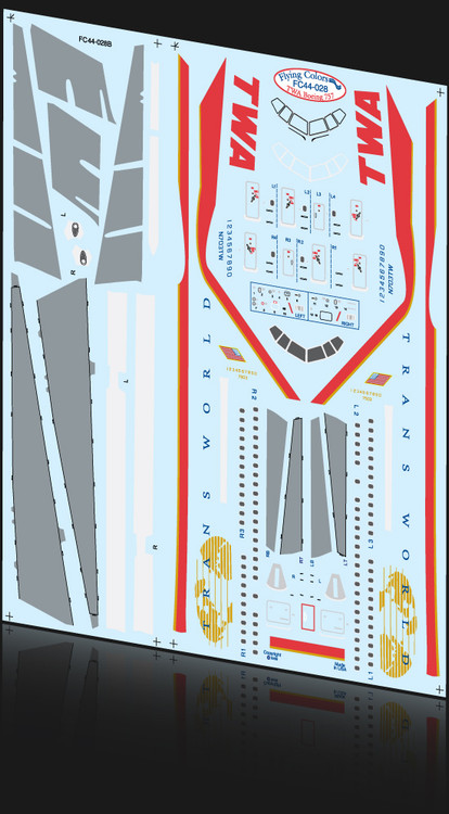 1/144 Scale Decal TWA 757-200 Final Livery
