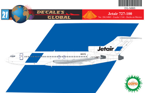 1/144 Scale Decal Jetair 727-100