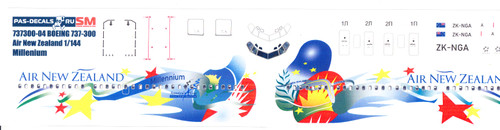 1/144 Scale Decal Air New Zealand 737-300 MILLENIUM