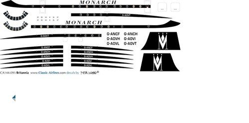 1/144 Scale Decal Monarch Britannia