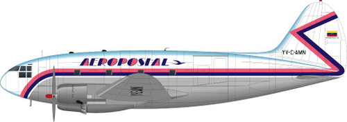1/144 Scale Decal Aeropostal C-46