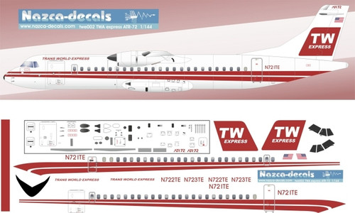1/144 Scale Decal TW Express ATR-72
