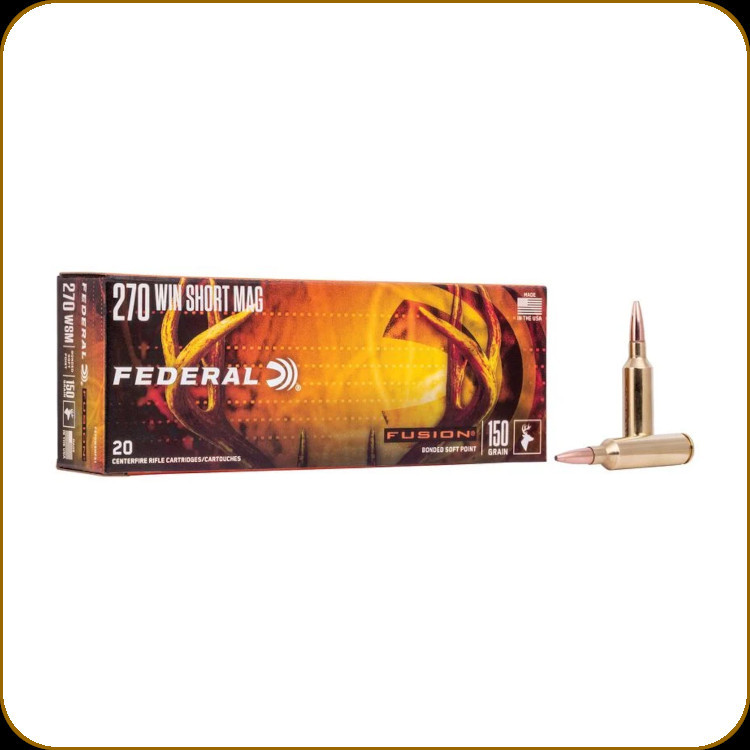 Federal - 270 WSM - 150 Gr - Fusion - Bonded Soft Point - 20ct ...