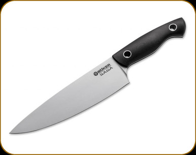 Boker Solingen - Saga Chef's Knife - 7.8" Blade - 440C - Black G10 ...