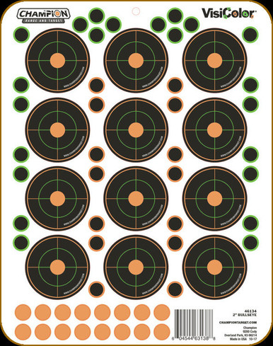Champion - Adhesive Visicolor Targets - 2" Bullseye Target - 5pk ...
