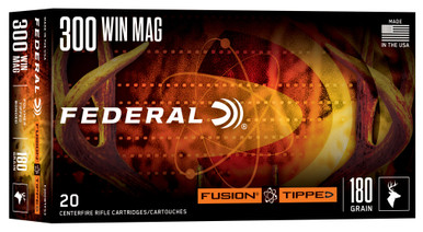 Federal - 300 Win Mag - 180 Gr - Fusion Tipped - Bonded Polymer Tipped ...