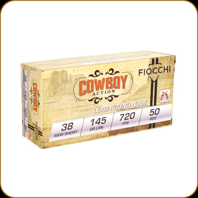 Fiocchi - 38 S&W Short - 145 Gr - Cowboy Action - Lead Round Nose ...