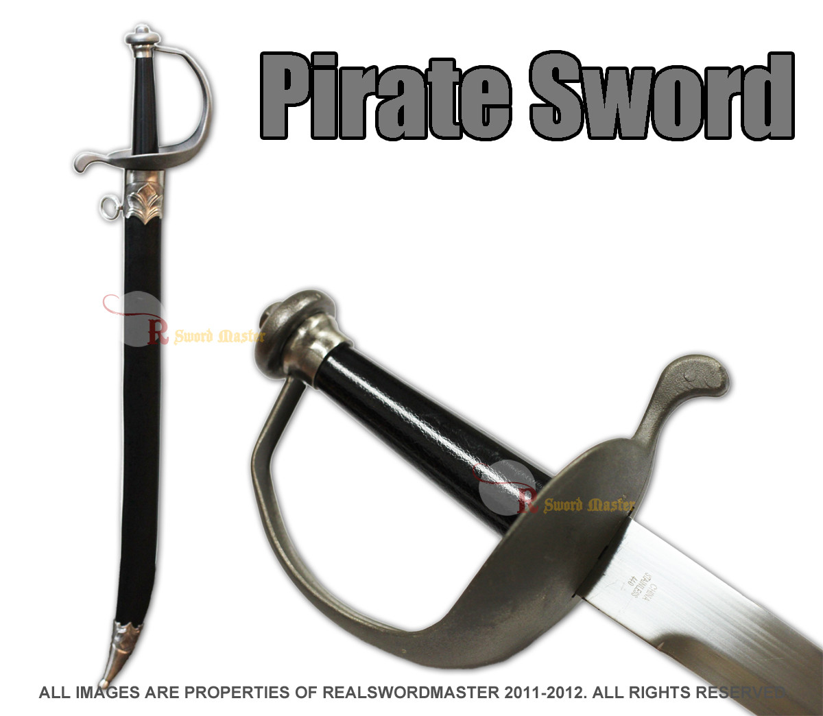 Pirate of Caribbean Cutlass Sword with Basket Guard