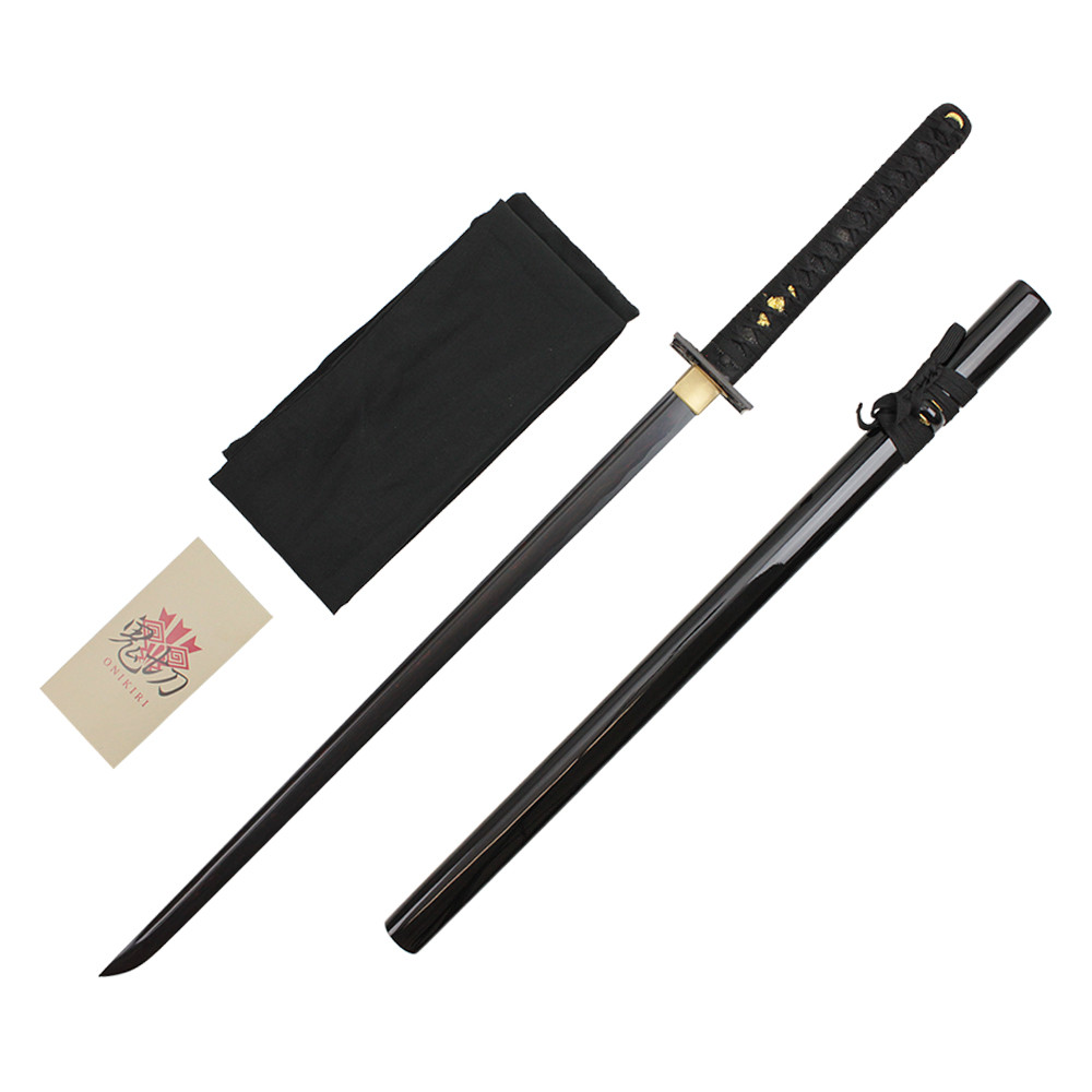Onikiri Full Tang Folded Steel Japanese Ninja Katana Sword with Dragon ...