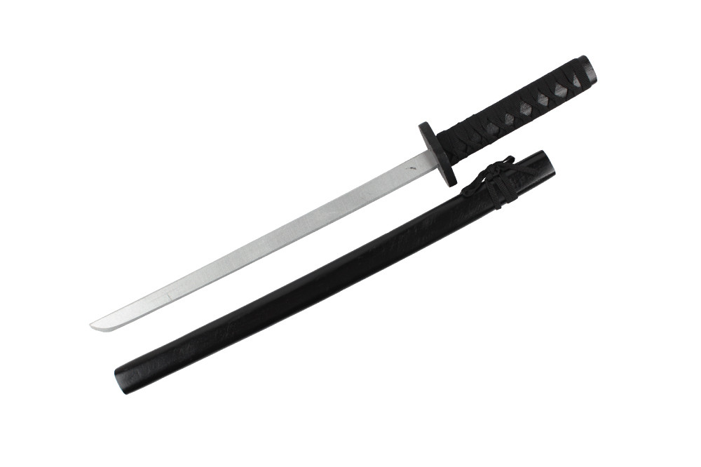 2 in 1 Black Double Bladed Katana Wakizashi Sword Set