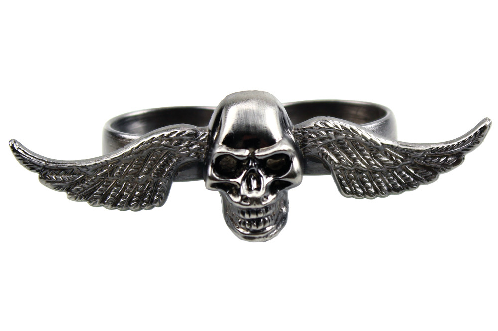 Fantasy Skull Two Finger Ring: Fantasy Collection: Realswordmaster.com