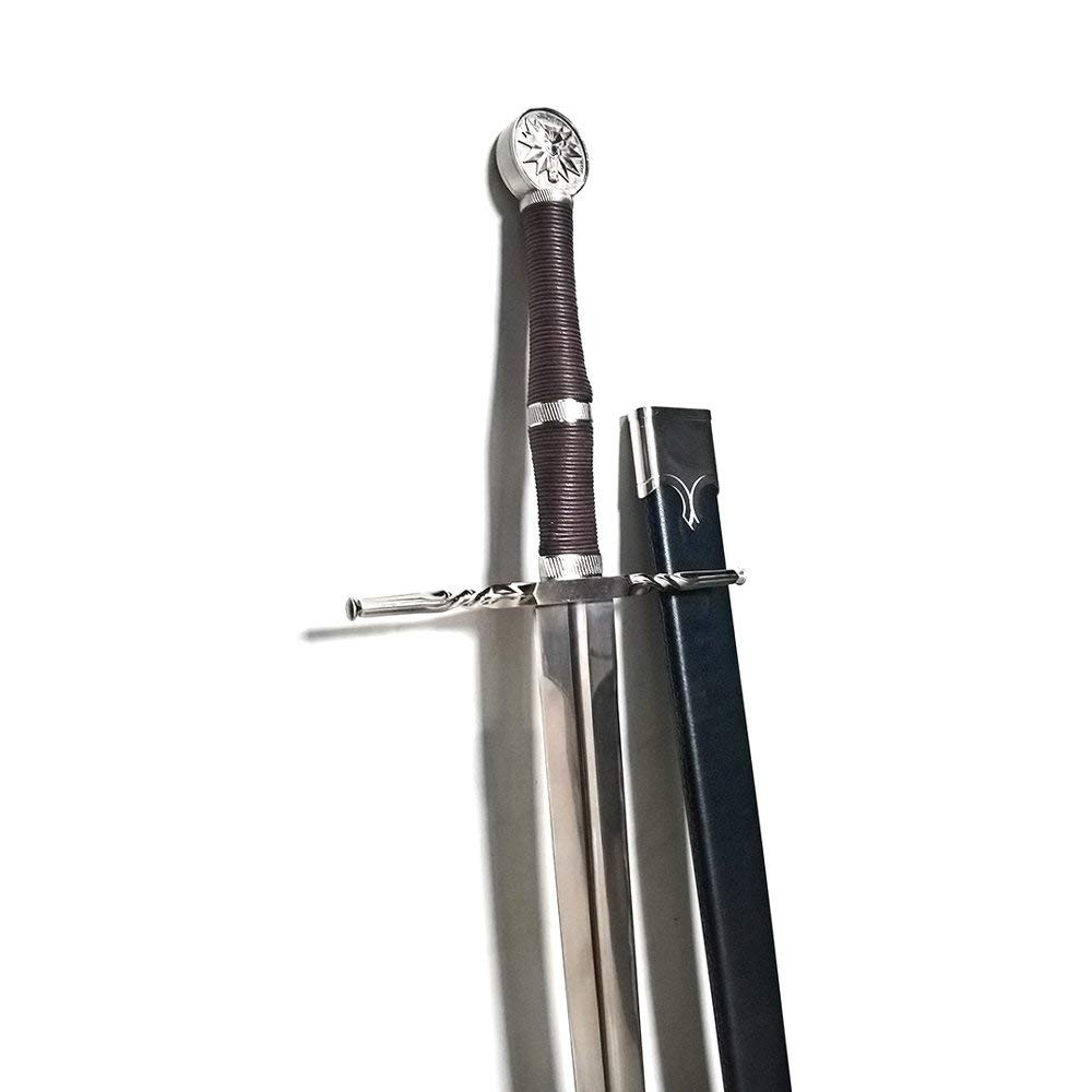 46" Two-Handed Sword With Sheath and Leather Shoulder Strap