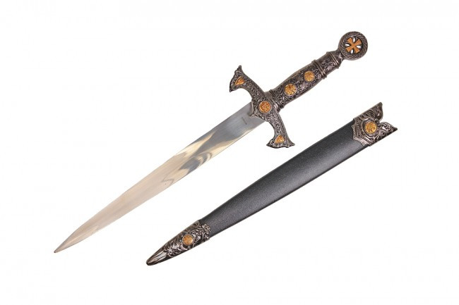 15 3/4" Medieval 12th Century Templar Knight Dagger