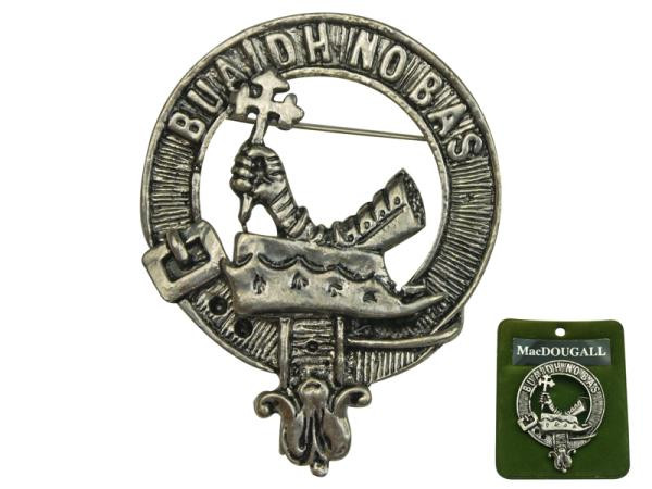 2" Scottish NEW Scotland Crest Pin Badge: MacDOUGALL Clan Badge