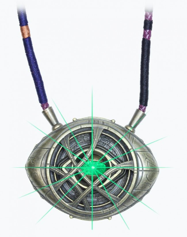 Green LED Amulet Fantasy Necklace
