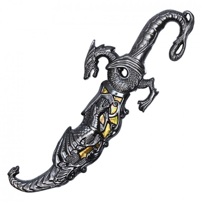 Fighting Dragon Fantasy Dagger Knife Gold (Small Edition)