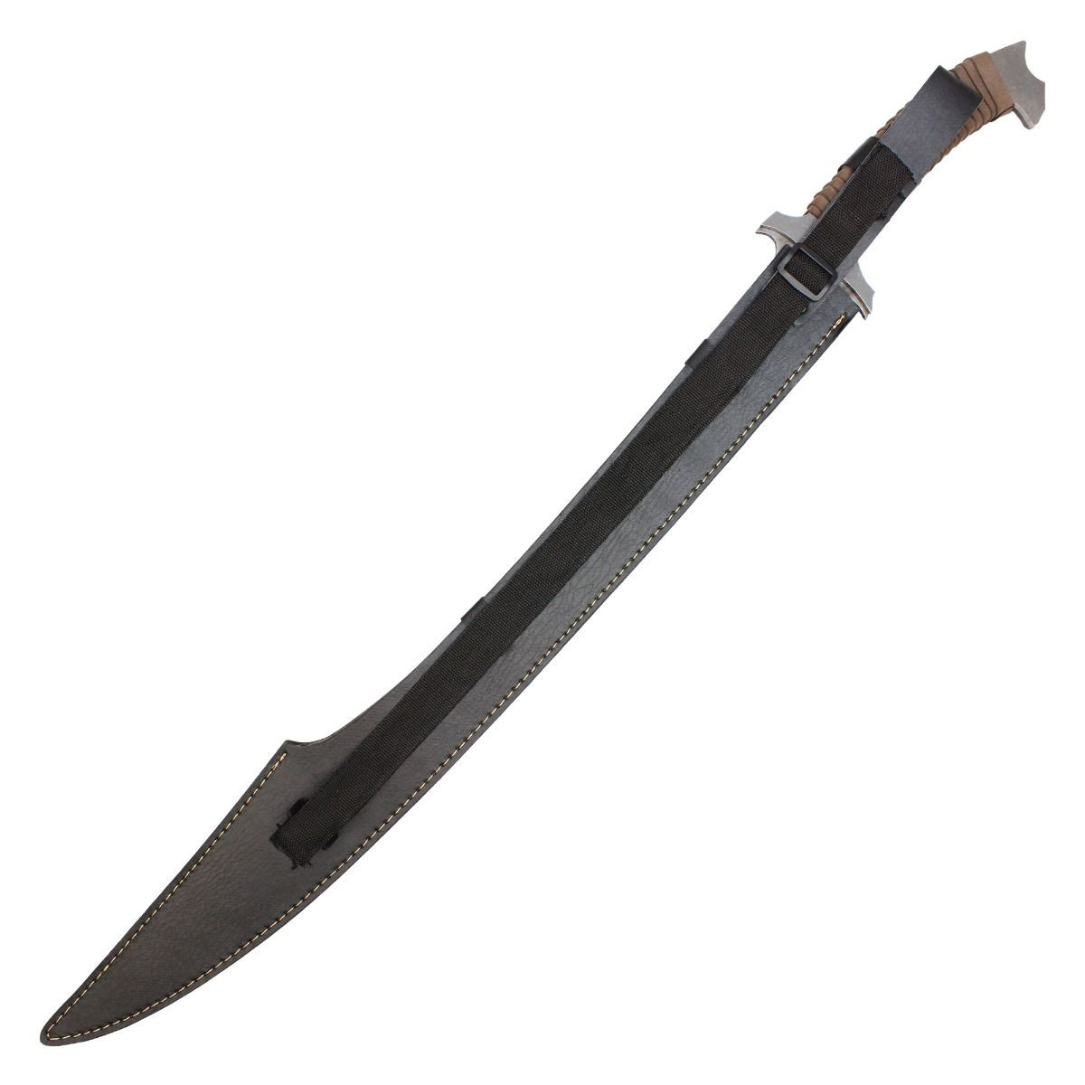 33" Manganese Steel Battle Ready Sword w/Leather Sheath