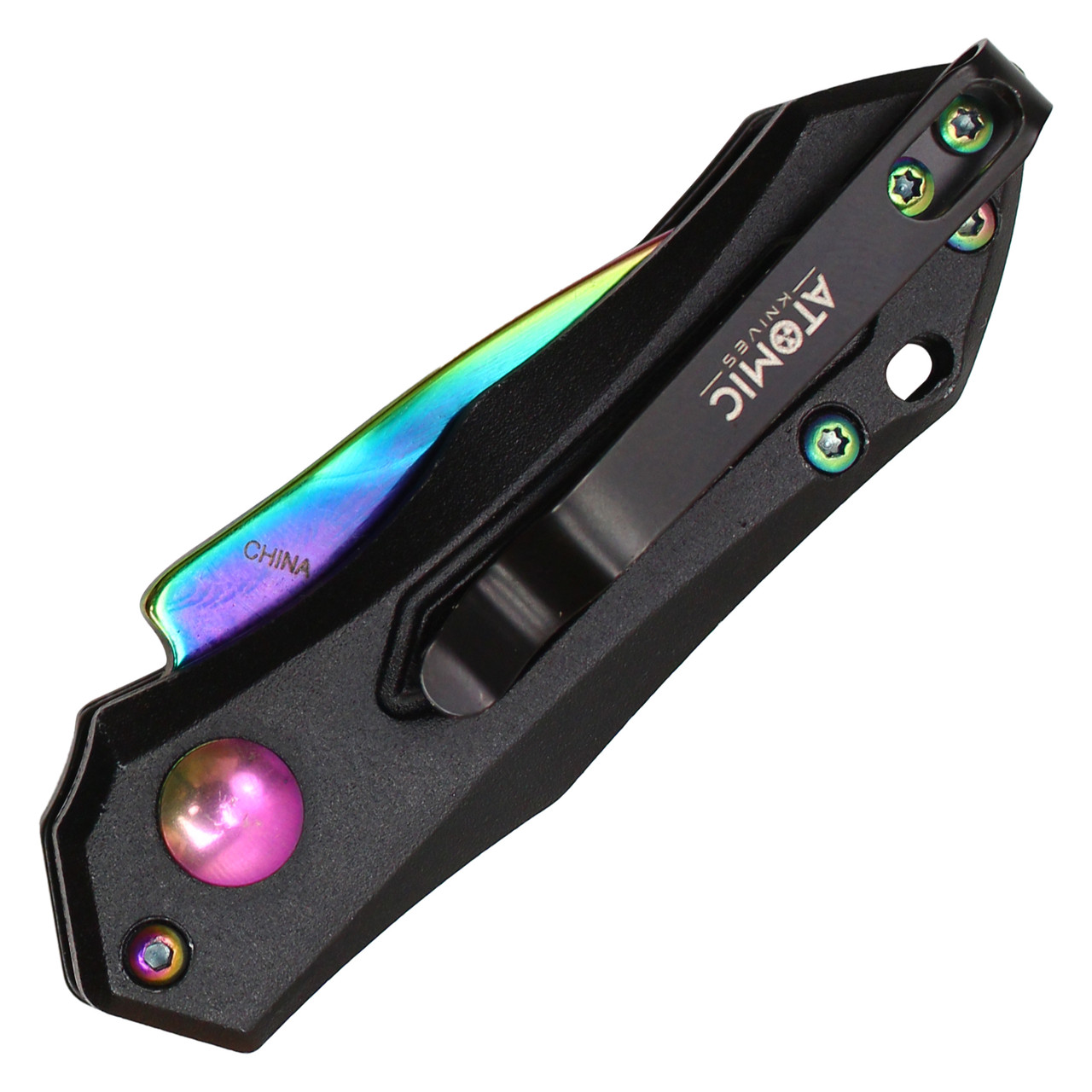 3" Closed 1.75" Blade Mini Knife - Rainbow