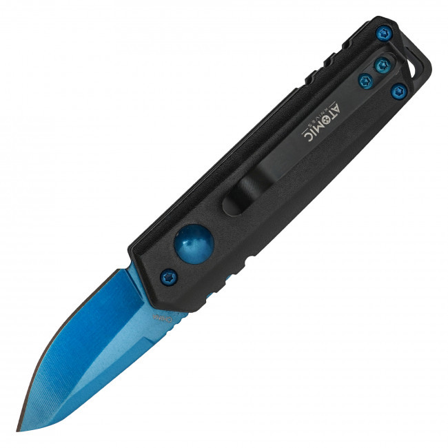 5" Blue Push Button Knife - Blue
