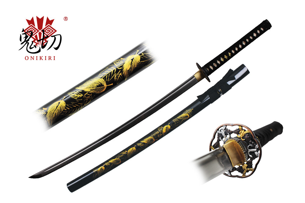 Onikiri 1045 Carbon Steel Blade Japanese Handmade Sword Samurai Katana ...