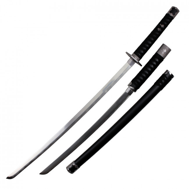 2 in 1 Black Double Bladed Katana Wakizashi Sword Set