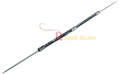 2 in 1 Black Double Bladed Ninja Sword Staff Spear