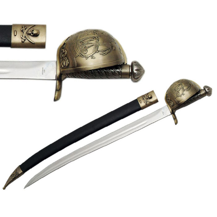 Pirate of Caribbean Cutlass Sword with Basket Guard