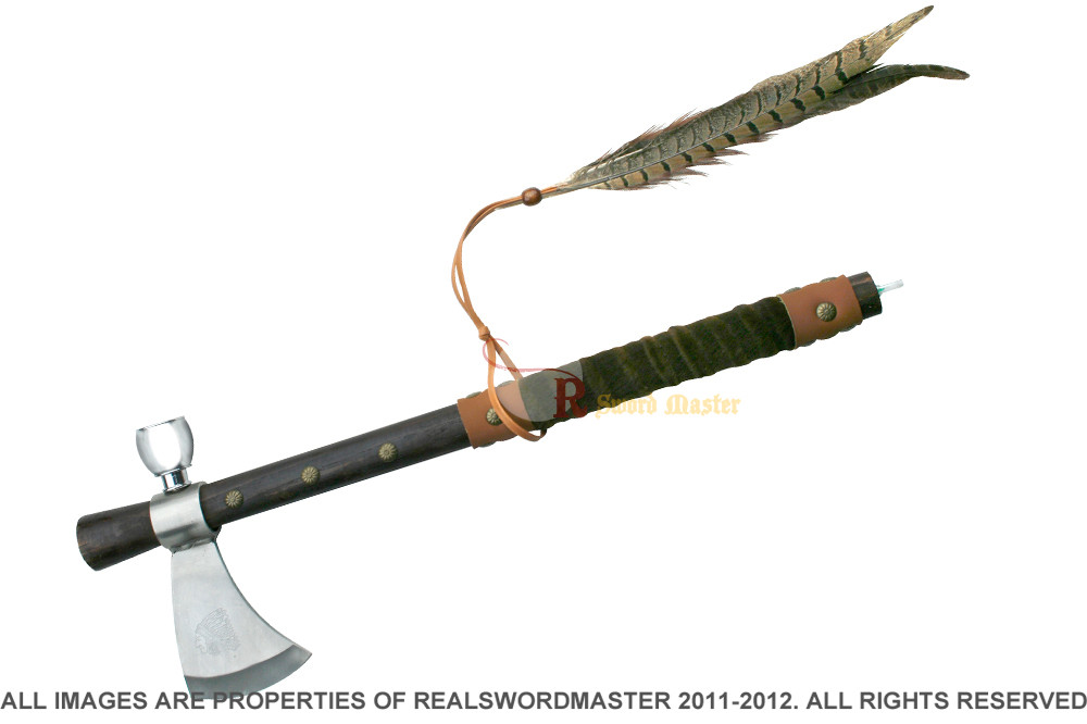 Native Indian Chief Tomahawk Peace Pipe Axe Hatchet