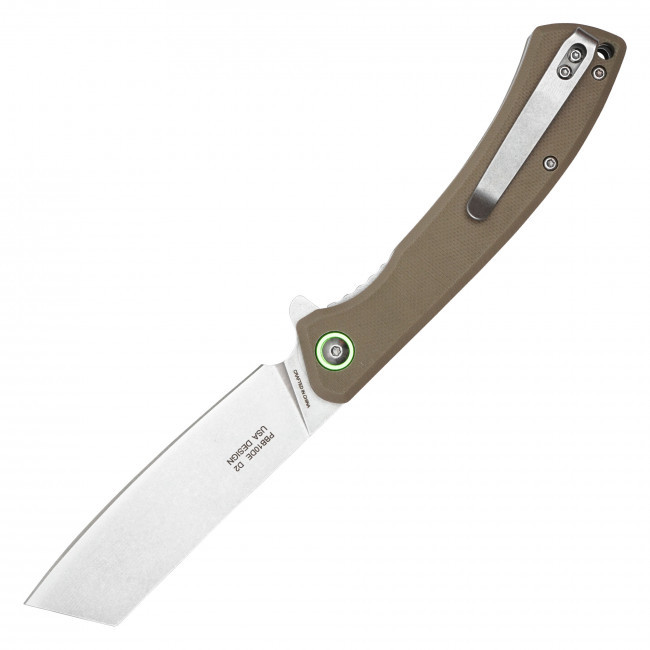 BUCKSHOT - 8.25" Desert Tan Textured Handle D2 Pocket Knife