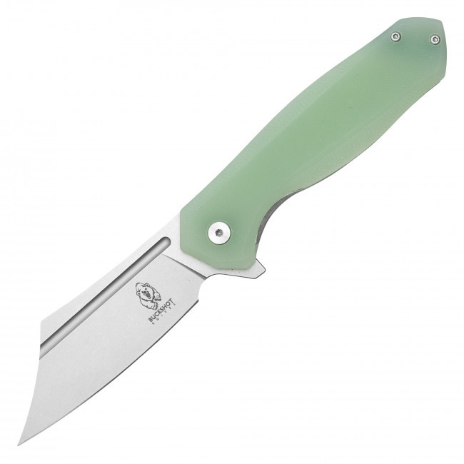BUCKSHOT - 8.25" D2 Steel Ball Bearing Pocket Knife w/ Jade G10 Handle