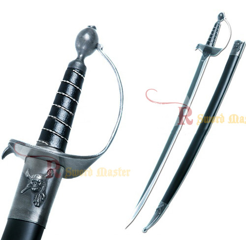 Pirate of Caribbean Cutlass Sword with Basket Guard