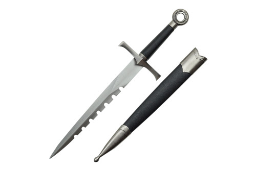 15" Medieval Excalibur Dagger with Golden Finished Pommel Design Handle