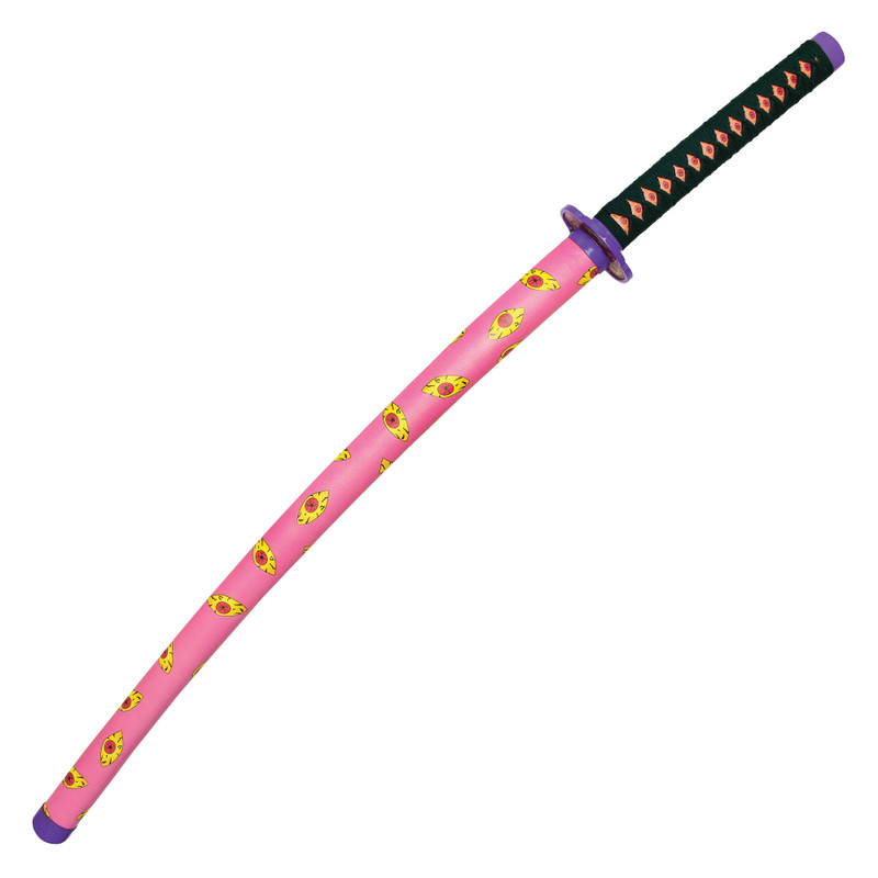 41" Replica Anime Pink Katana w/ Eyeballs Graphic Scabbard