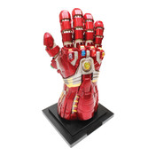 16" Movie Replica Stainless Steel Red Gauntlet w/ LED Gems