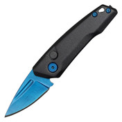 5" Atomic Push Button Knife - Blue