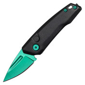 5" Atomic Push Button Knife - Green
