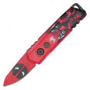 5" Red Hero Push Button Knife - J