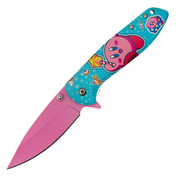 8" Pink Puff Pocket Knife