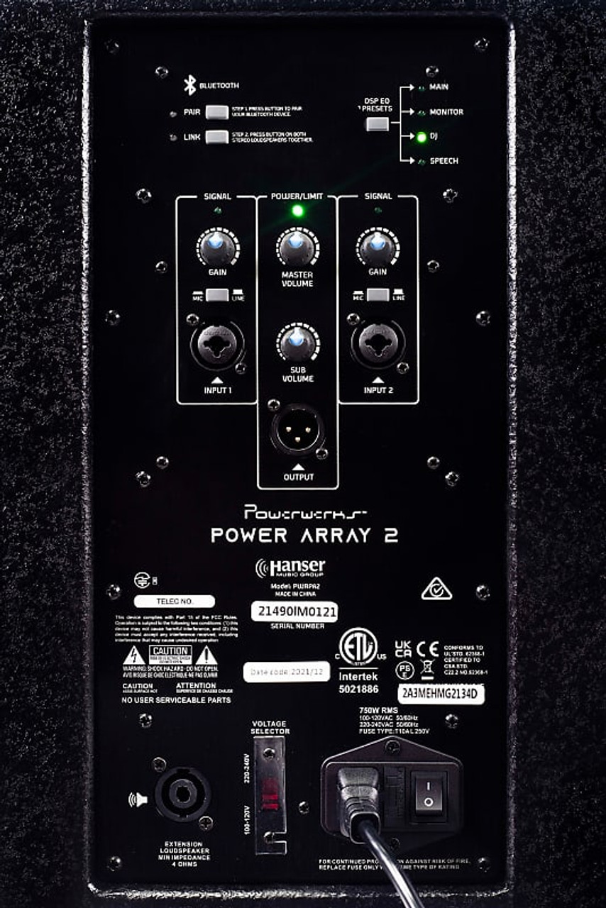 Powerwerks Pwrpa2 2000 Watts Two Piece Portable Line Array System 12 Goknight