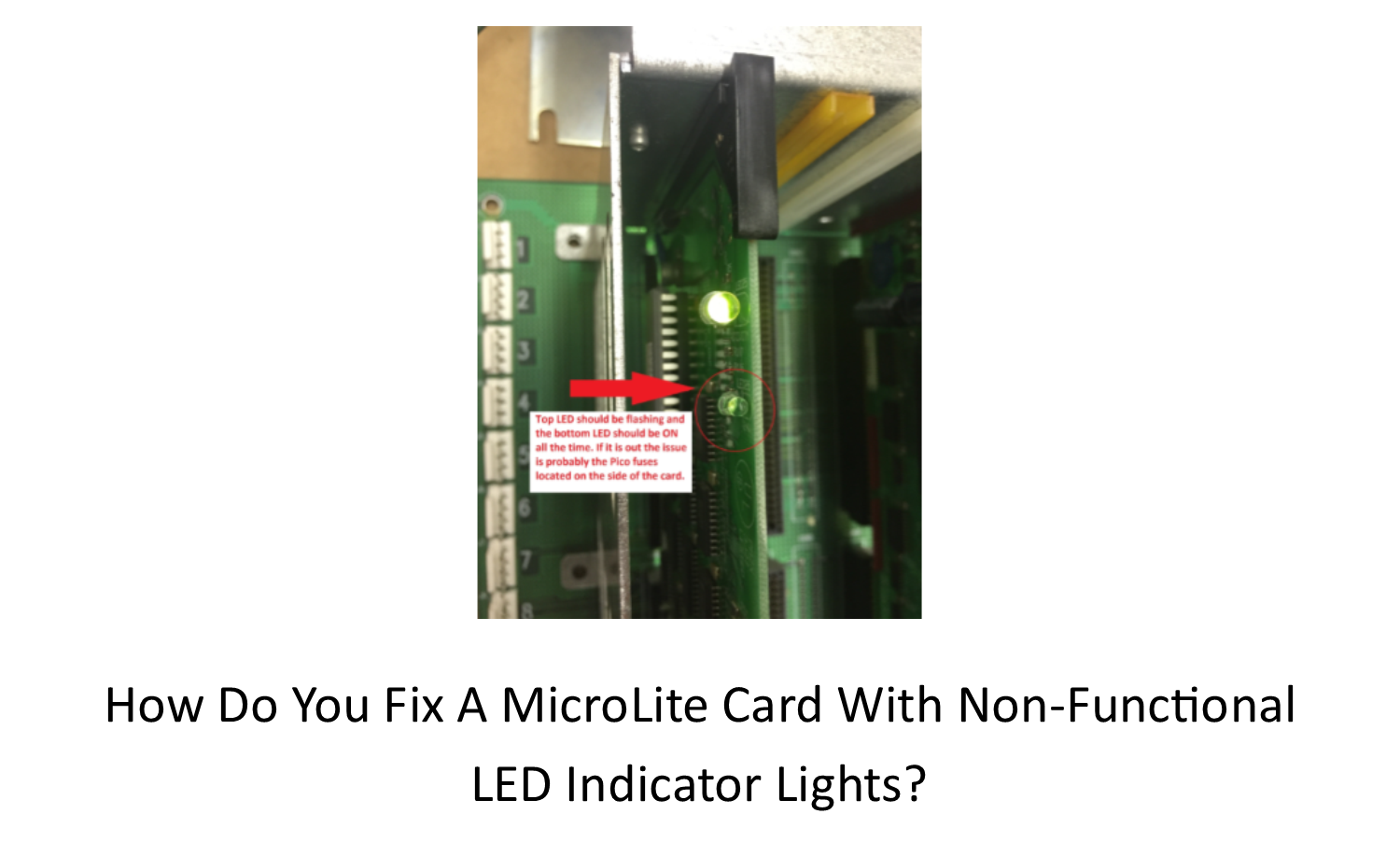How do you fix a MicroLite card with non-functional LED indicator ...