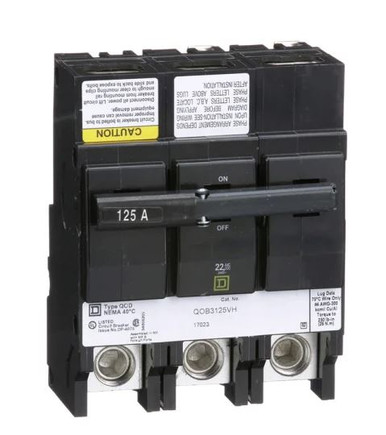 LynTec BUMB-3125VH Square D QOB3125VH 125 Amp, 3 pole breaker. Requires ...