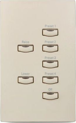 ETC Unison Station Faceplate 7-Button, White - GoKnight